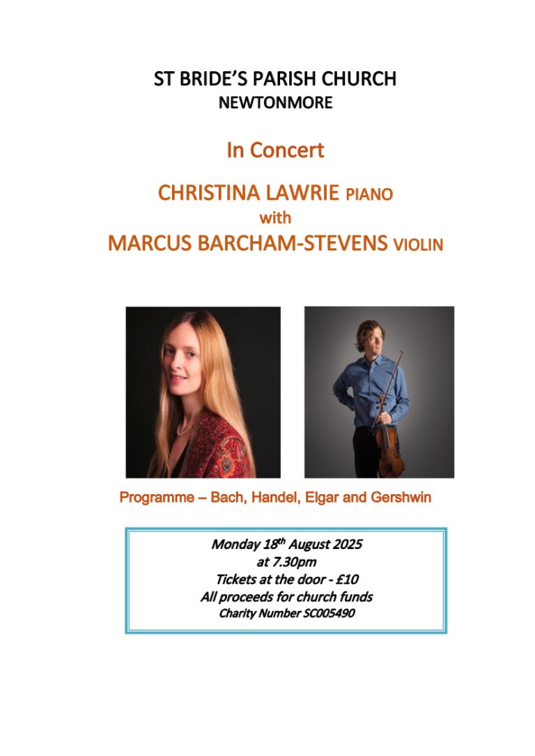 Christine Lawrie (piano) and Marcus Barcham-Stevens (Violin ...